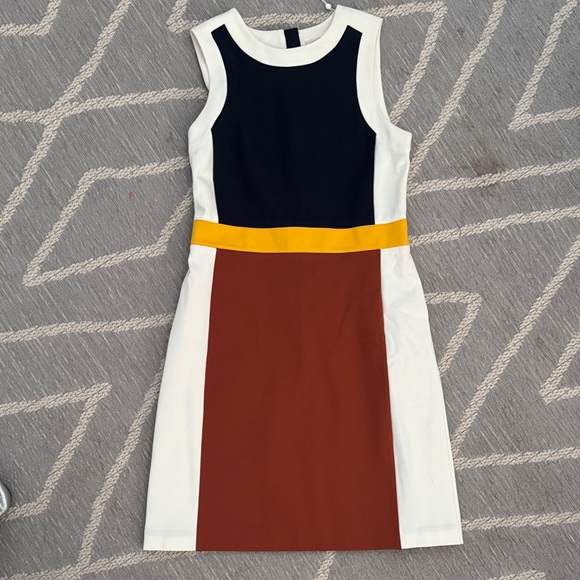 Tory Burch | Dresses | Colorblock Sleeveless Dress Tory Burch Black ...